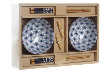 Set Sushi Bamb Y Gres Azul Para Dos Dekodonia