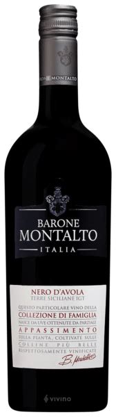 Barone Montalto Collezione Di Famiglia Nero D Avola Appassimento