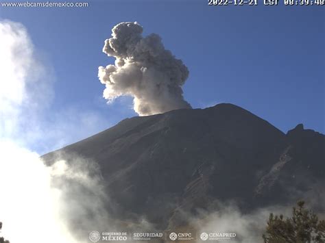 El Volc N Popocat Petl Emite Exhalaciones Minutos De Tremor Y