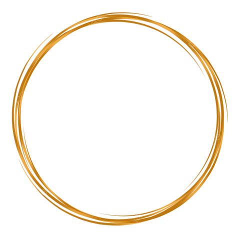 Marco De Círculo Dorado Estético PNG dibujos Marcos Dorado Circulo