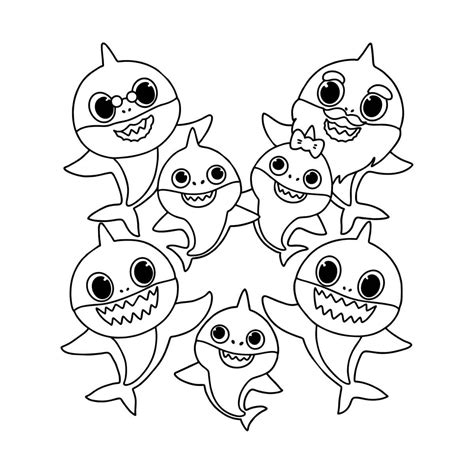 Dibujos De Tiburon Bebe Para Colorear E Imprimir ColoringOnly