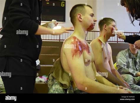 The Moulage Team Prepares Role Players For Patient Play During 30th
