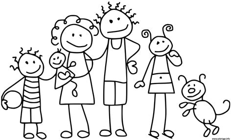 Coloriage Famille Maternelle Facile Jecolorie