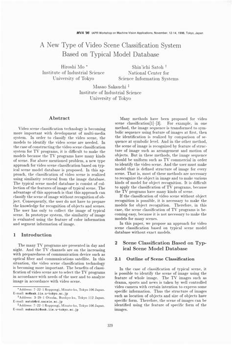 pdf a new type of video scene classification system based on typical model database