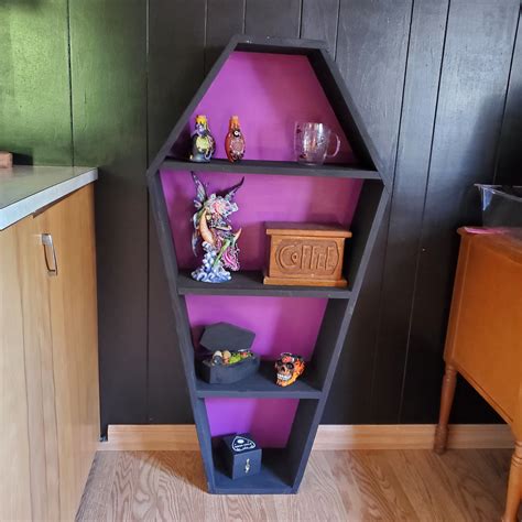 Coffin Cabinet Display Shelf Gothic Craft Display Gothic Housewarming