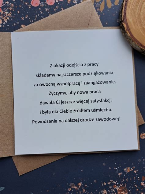 Kartka na odejście pożegnanie w pracy dla kolegi Święta i okazje