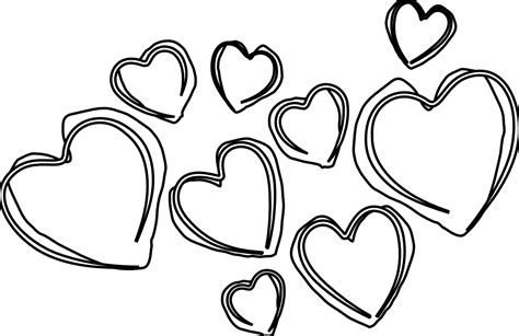 Hearts Black And White
