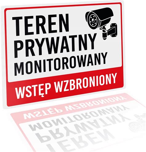 Tabliczka Teren Prywatny Monitorowany Pcv 20X30 Ceny I Opinie Ceneo Pl