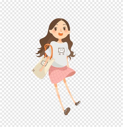 Ilustración de dibujos animados niña de dibujos animados Chica de