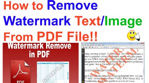 how to remove watermark from pdf file riset