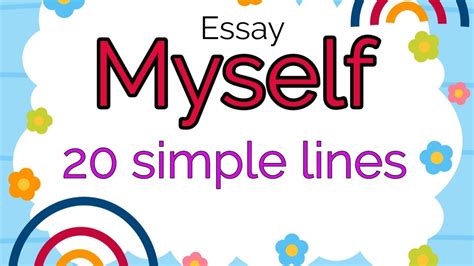 20 Lines On Myself L Simple Lines L Short Essay On Myself In English