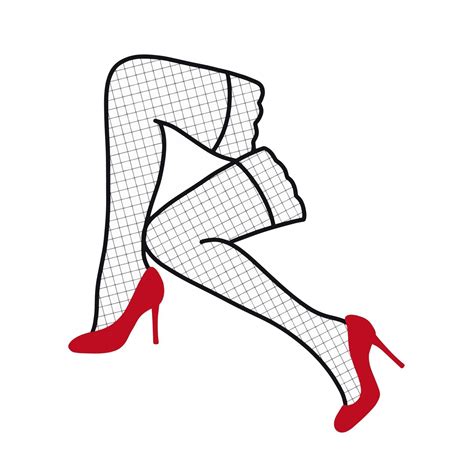 pernas femininas em meias e sapatos vermelhos ilustração vetorial