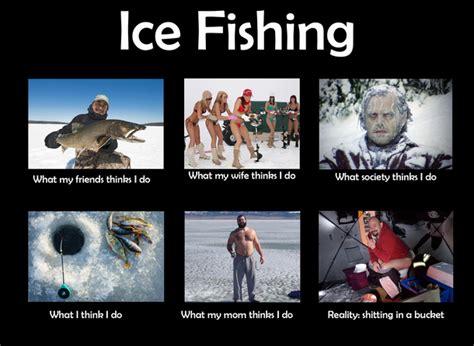 Ice Fishing In A Nutshell Meme Guy