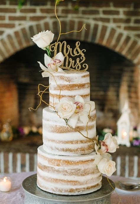 Naked Cakes Para Bodas Se Trata De Bizcochos Desnudos O A Medio