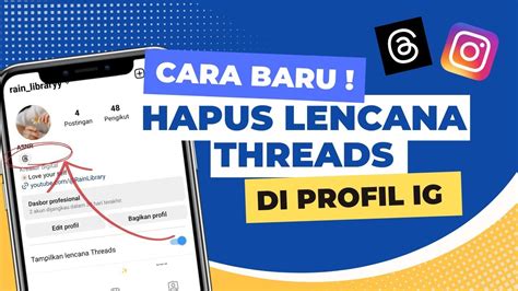 CARA TERBARU HAPUS LENCANA THREADS DI PROFIL INSTAGRAM YouTube