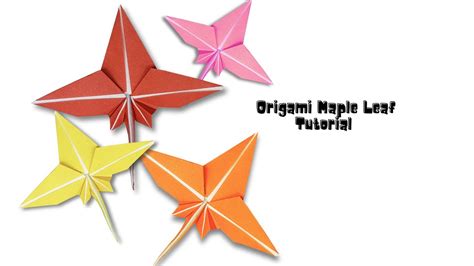 Easy Origami Maple Leaf Tutorial Halloween Thanksgiving Decoration For