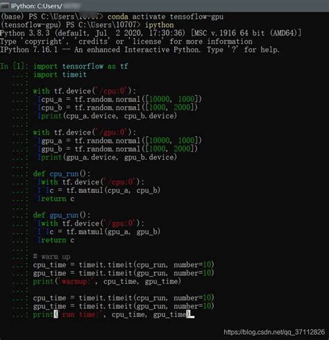 win10 tensorflow gpu环境搭建及使用（cuda10 1 python3 8 tensorflow2 3 1）【详细】 python3 8和tensorflow2 3配置