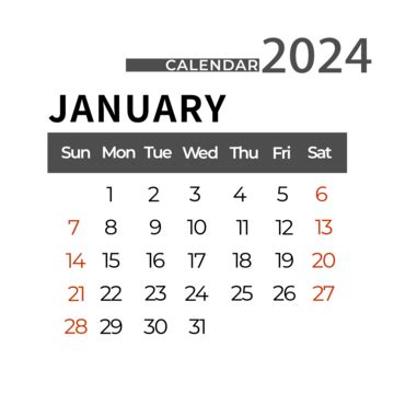 2024 January Calendar With Sticky Notes Style Vector January 2024