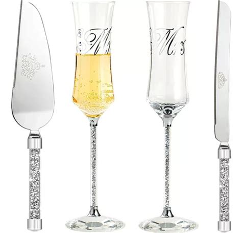 Set Copas Brindis Boda Lujosas Brillosas Calidad Premium Meses Sin