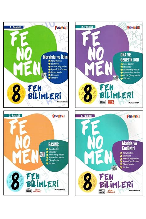 Fenomen Yayıncılık Fenomen 8 Sınıf Lgs 1 Dönem Fen Bilimleri Konu
