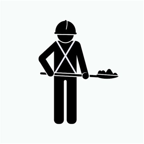 Icono De Trabajador En El Vector De S Mbolo De Construcci N Vector