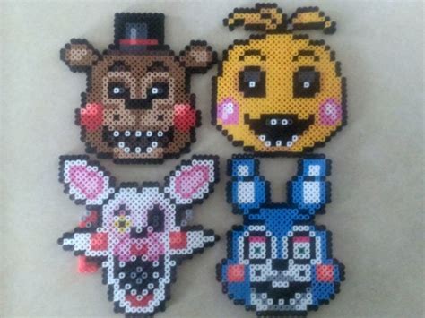 Five Nights At Freddy S Perler Bead Sprites Ornament Etsy