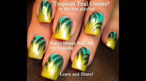 Tropical Nail Designs With Palm Trees To Instantly Transport You To