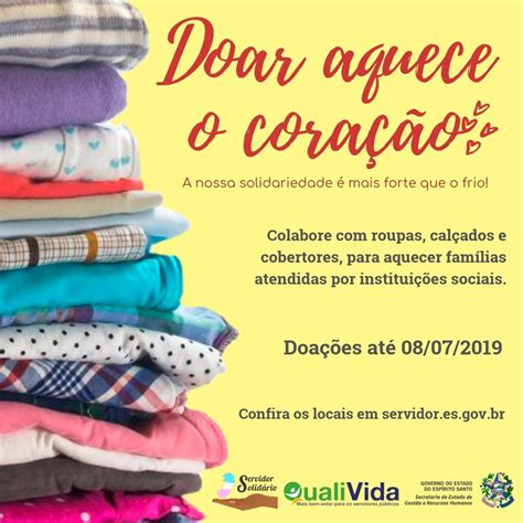 Governo ES Campanha Do Agasalho Da Seger Incentiva Solidariedade