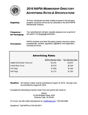 Fillable Online ADVERTISING RATES SPECIFICATIONS Fax Email Print