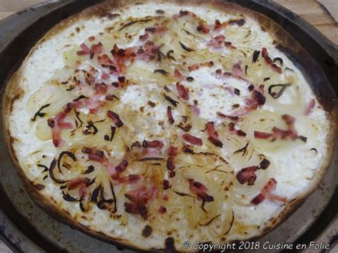 Flammekueche ou Tarte flambée Recette par cuisine en folie