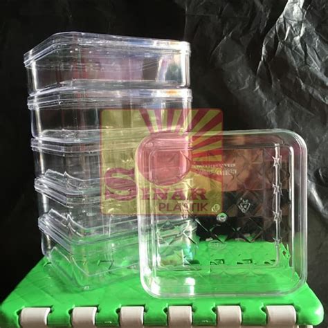 Jual Toples Kue Kering Snack Bentuk Persegi Toples Mika 500 Gram