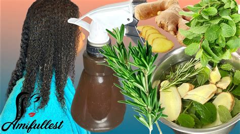 ROSEMARY WATER FOR MASSIVE HAIR GROWTH DIY Rosemary Ginger Water