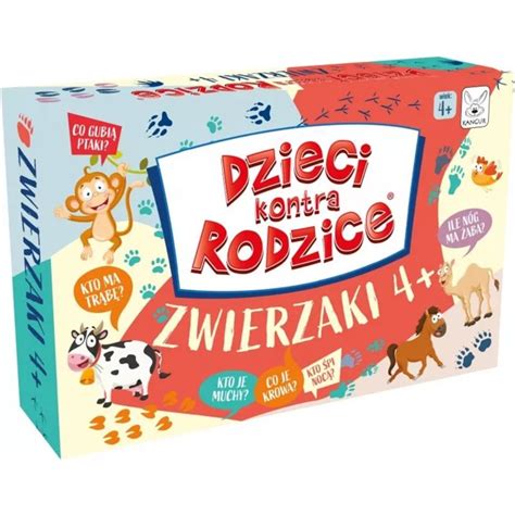 Gra Planszowa Dzieci Kontra Rodzice Zwierzaki 4 Kangur