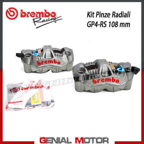 KIT Coppia Pinze Freno Radiali Brembo Racing GP4 RS SX DX Monoblocco