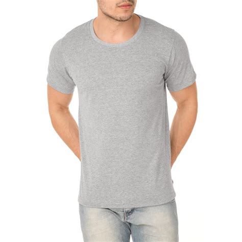 Camiseta Masculina 100 Algodão Cinza Mescla calcadolivre br