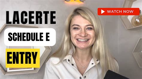 Lacerte Schedule E Rental Income And Expenses Entry Youtube