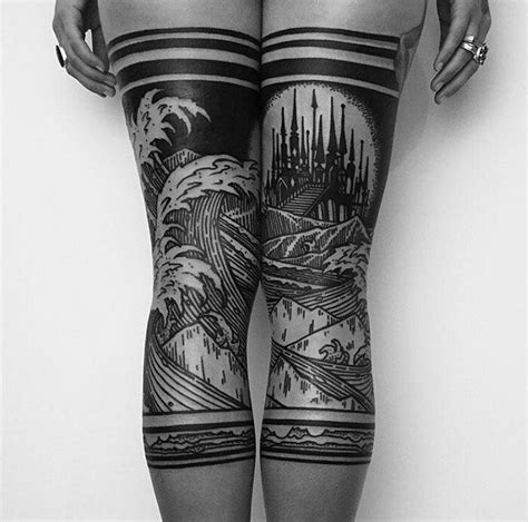 Tatuaggi Gambe Esempi Su Coscia Polpaccio Ginocchio E Stinco