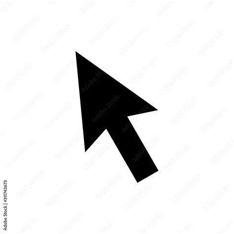 Click Arrow Icon Simple Cursor Icon Computer Mouse Click Cursor Black