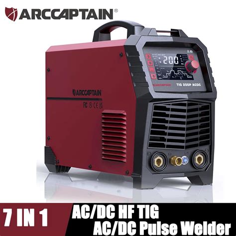 ARCCAPTAIN TIG Welding Machine AC DC 200Amp With Pulse Aluminum Square