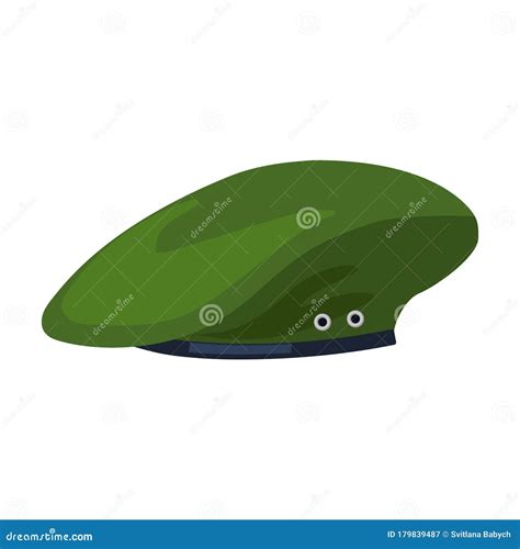 Icono Vectorial De Boina Militar Iconcaricaturista Vectorial Aislado En