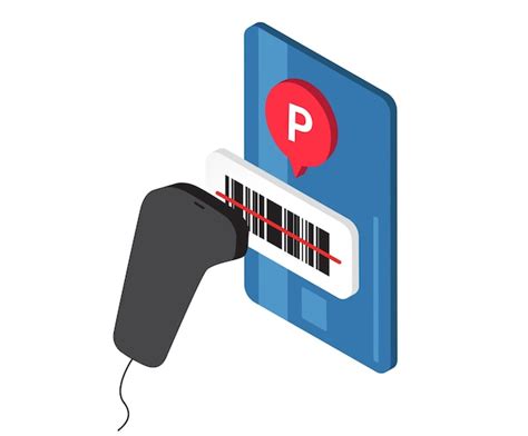 Escaneo de código de barras y paga puntos ilustración conjunto venta