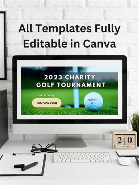 Bundle Golf Event Sponsor Package Canva Templates Event Flyer