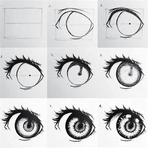 Passo a passo rápido de como desenhar olhos femininos de maneira