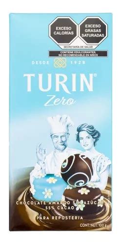 Barra Turin Tablilla Sin Azúcar Zero 150g Alta Repostería MercadoLibre