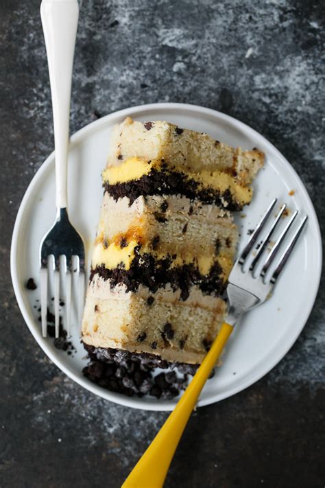 Buttermilk Chocolate Chip Passion Fruit Naked Layer Cake Love And