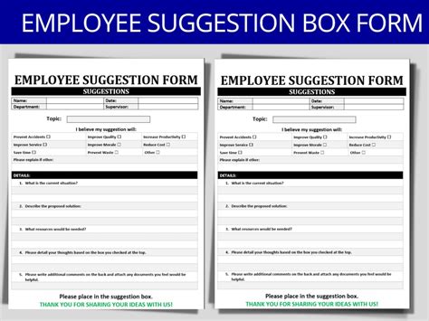 Suggestion Box Ideas For Employees