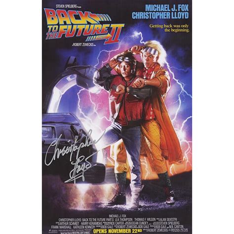 Christopher Lloyd Signed Back To The Future Part II 11x17 Movie