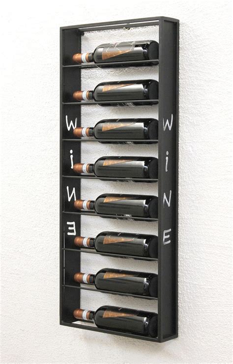 Weinregal Wand Metall Schwarz Sofie Flaschenständer Flaschenregal