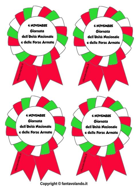 La coccarda per la Giornata dell Unità Nazionale e delle Forze Armate