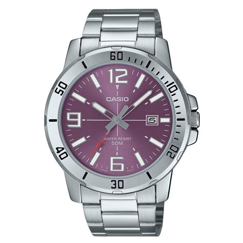 Relógio masculino analógico padrão Casio de aço inoxidável